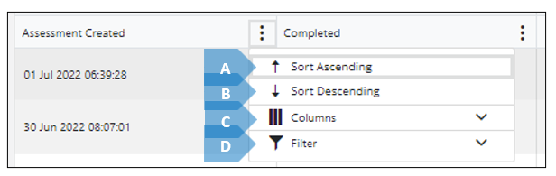 3.3. Customising the Assessments Workspace View